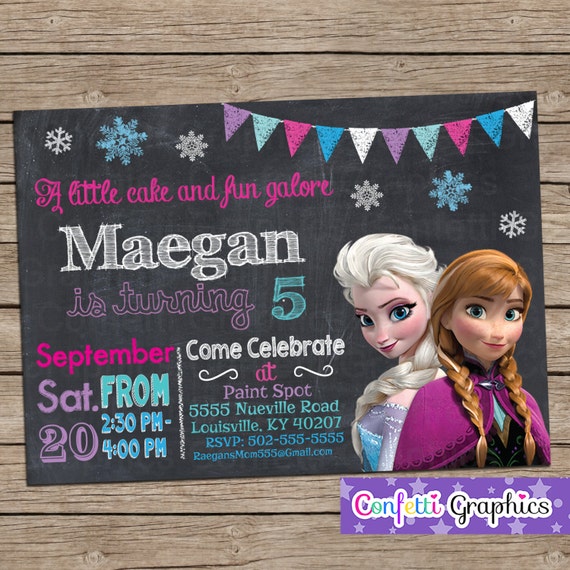 Frozen Them Invitations