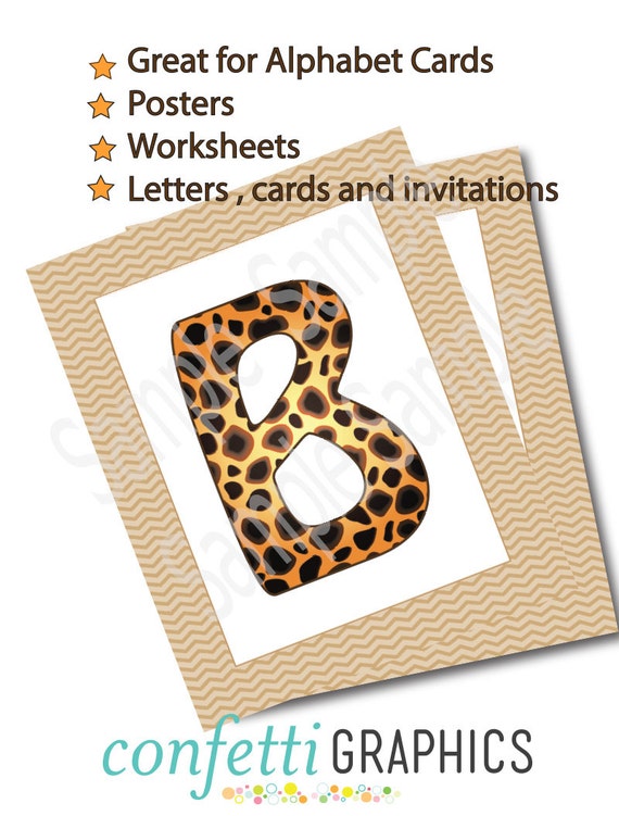 Leopard Print Letters Printable Poster