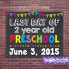 First Day of Pre-k 4 With Custom Date Chalkboard Chalk Preschool 4 Year ...