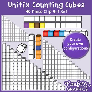 Unifix Cubes Clip Art / Linking Cubes / Counting Cubes / Math ...