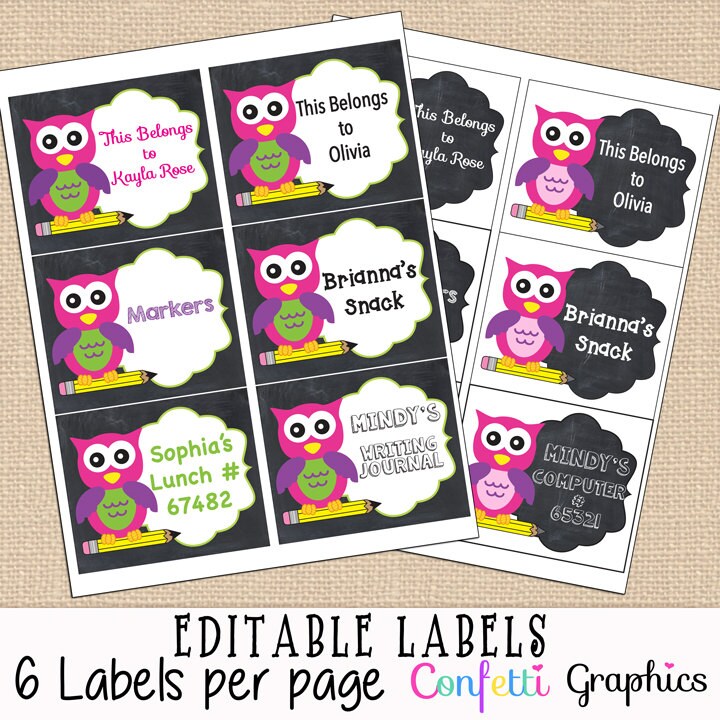 Writing Journal Labels