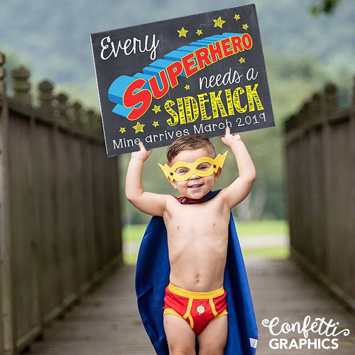 Every Superhero Needs a Sidekick Mine Arrives With Custom Date | Etsy