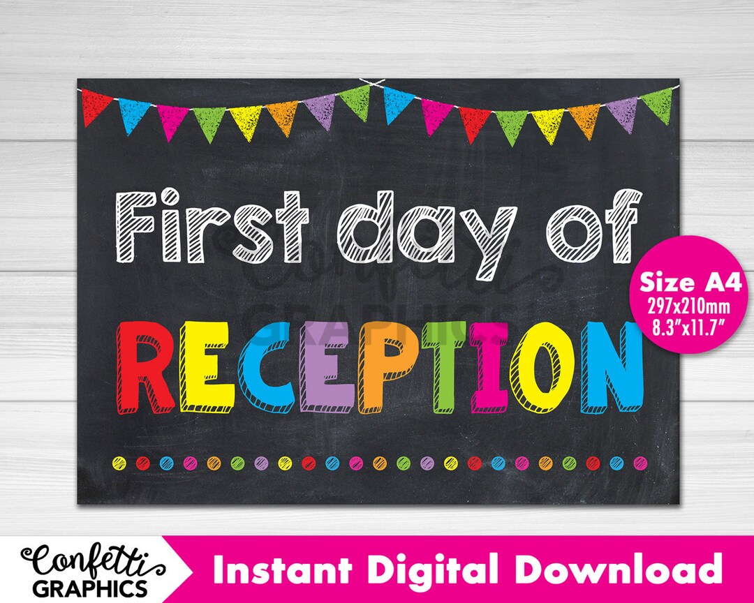 First Day of Reception, First Day of School Reception, (pre-k Ages 4-5 ...