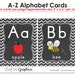 Alphabet Cards Chalkboard Chevron Word Wall Posters Manuscript A-Z ...