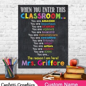 When You Enter This Classroom School Rules Teacher Appreciation Sign ...