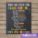 When You Enter This Classroom Rules Custom Teacher Sign Poster ...