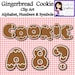 Gingerbread Christmas Cookie Clip Art Alphabet Numbers Symbols 88 ...