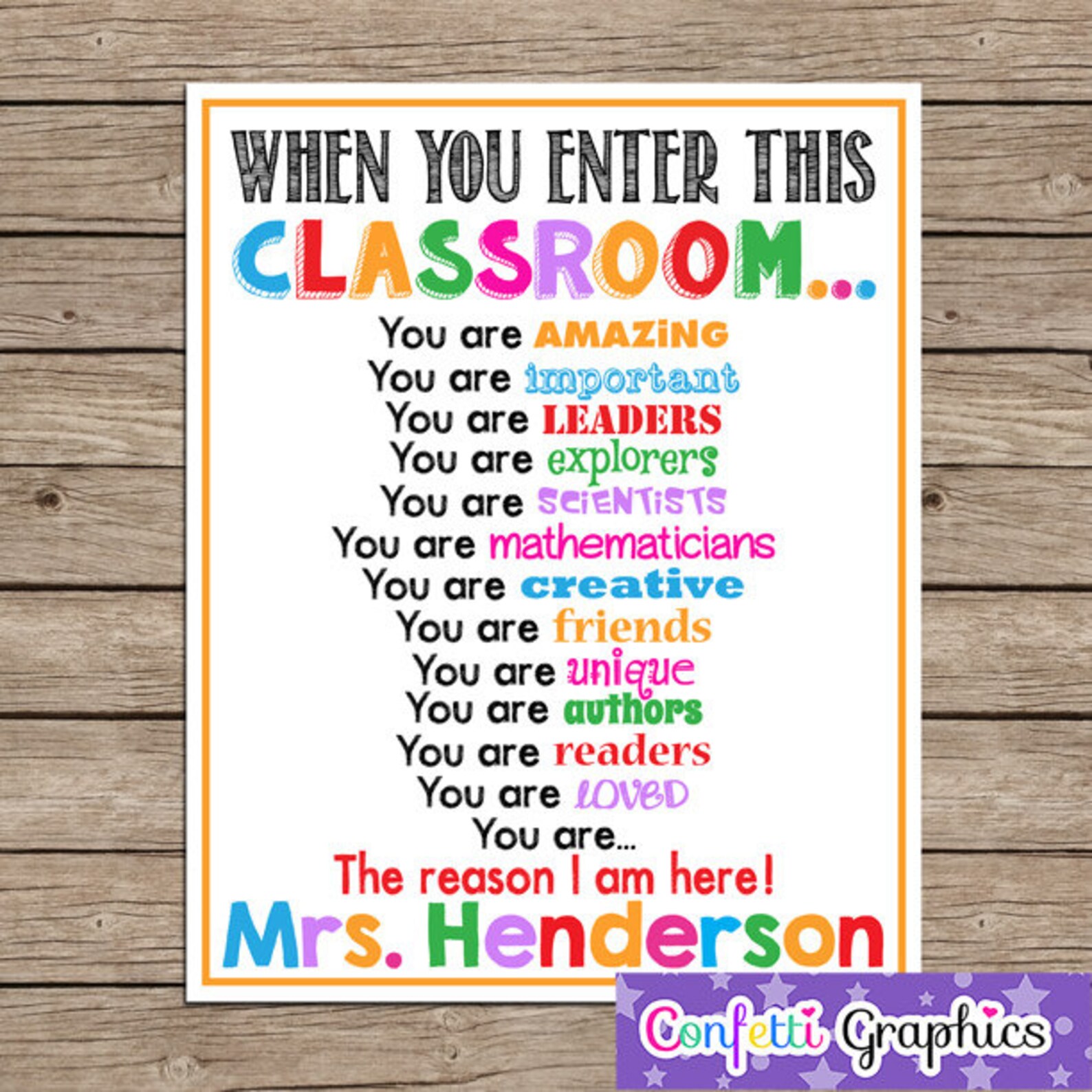 When You Enter This Classroom School Rules Teacher - Etsy