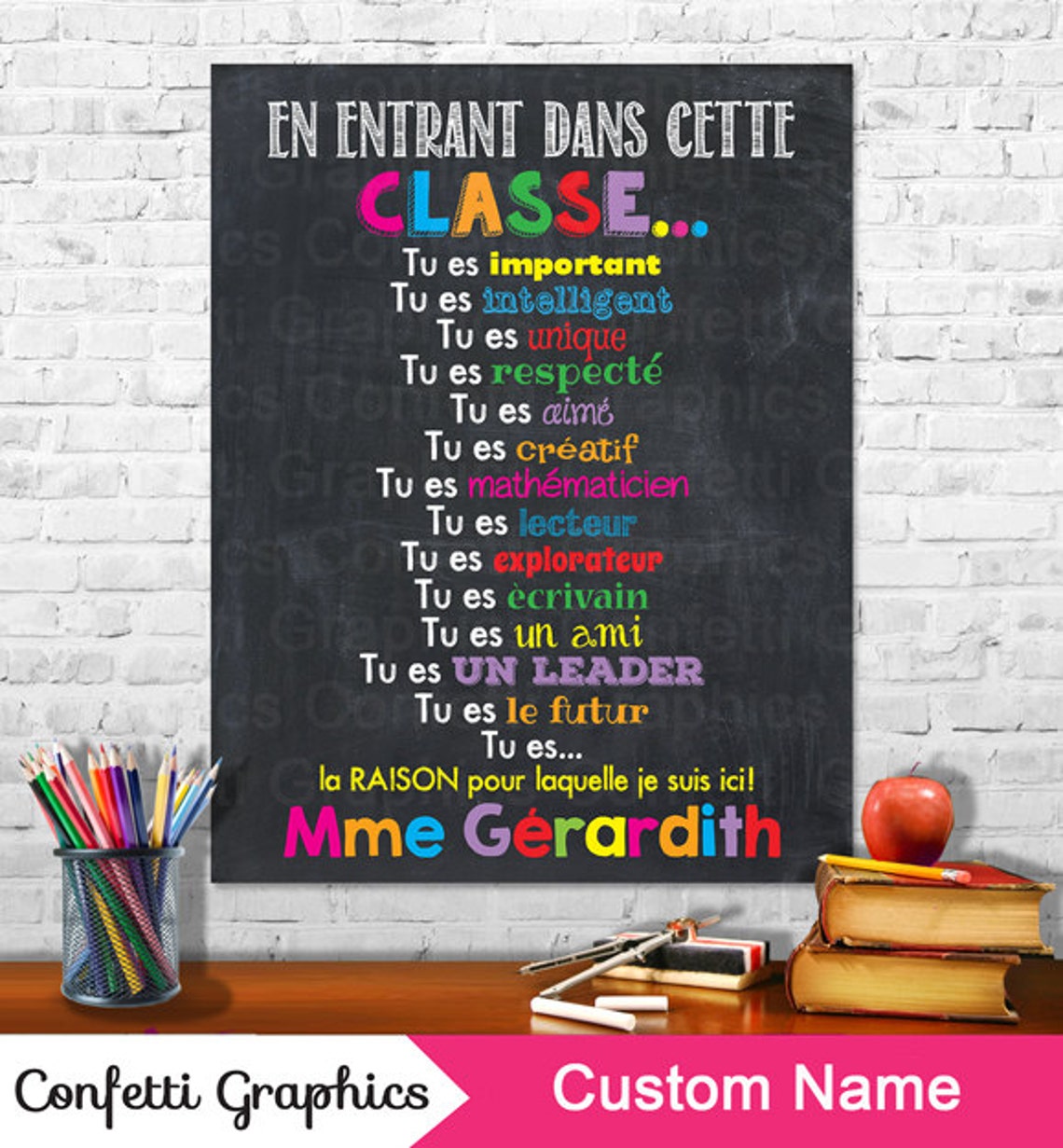 French Français When You Enter This Classroom Rules Teacher | Etsy Canada