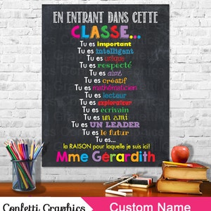 French Français When You Enter This Classroom Rules Teacher - Etsy