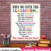 French Français When You Enter This Classroom Rules Teacher ...