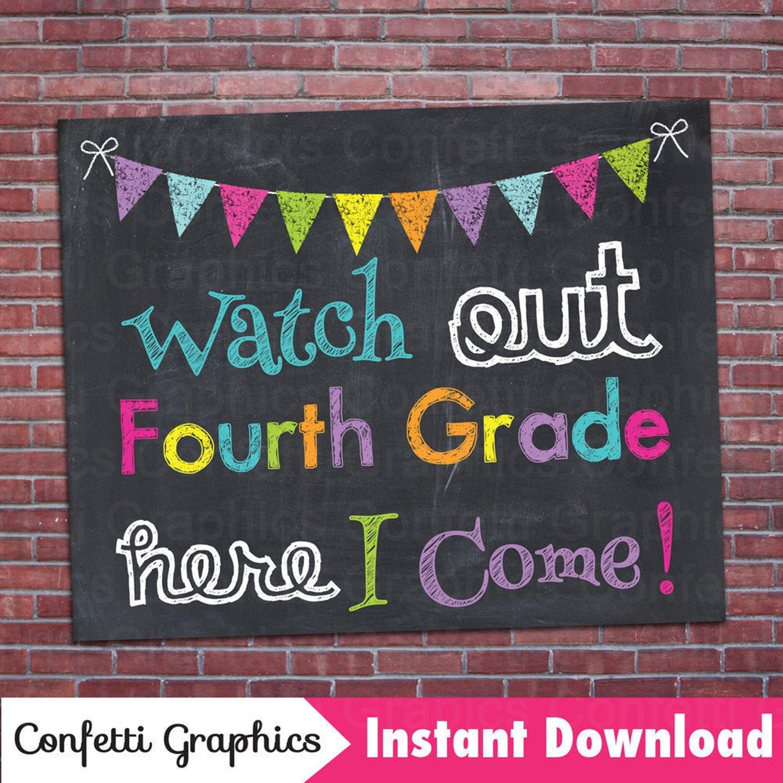 Watch Out Fourth Grade Here I Come 3rd Grade Graduation - Etsy Singapore