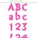 Scribble Alphabet Pink Clip Art 74 Uppercase, Lowercase Letters ...