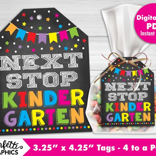 Next Stop Kindergarten Cards Gift Tags Labels Last Day of - Etsy