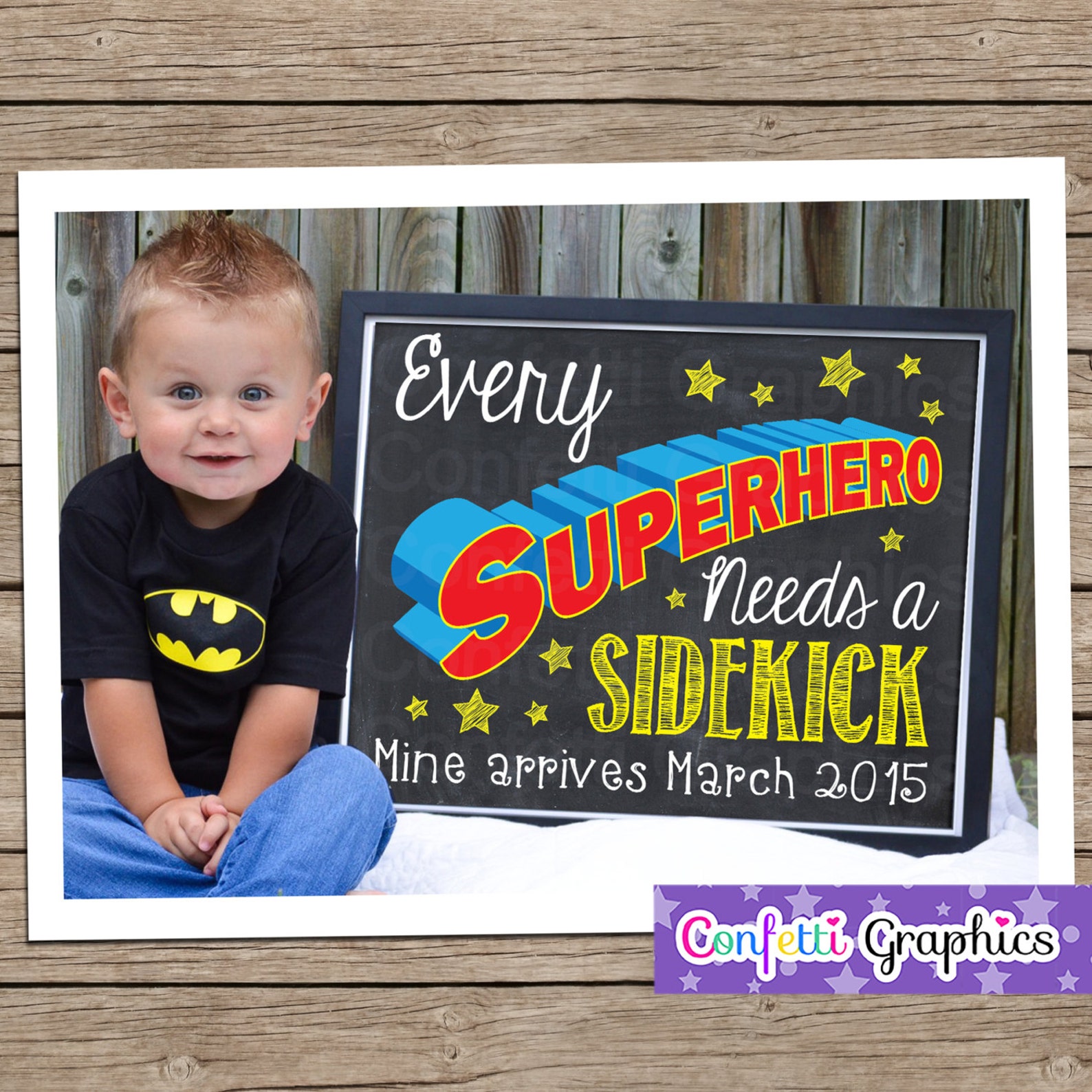 Every Superhero Needs a Sidekick Mine Arrives With Custom Date | Etsy