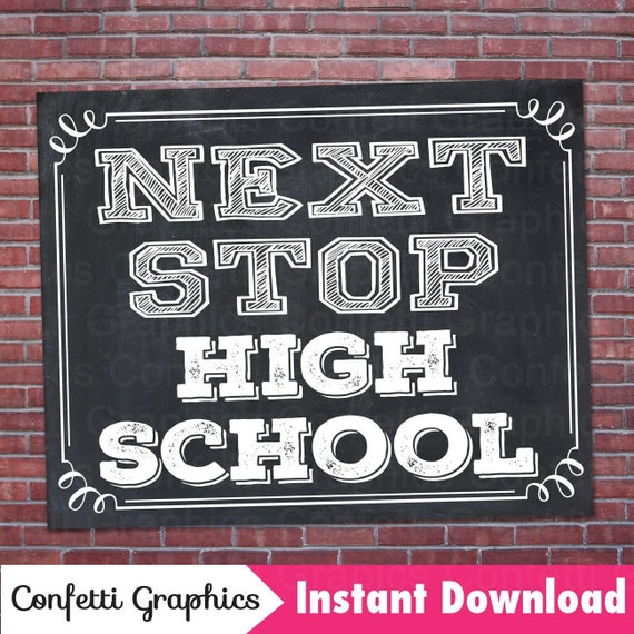 Next Stop High School 8th Grade 9th Grade Senior Freshman - Etsy