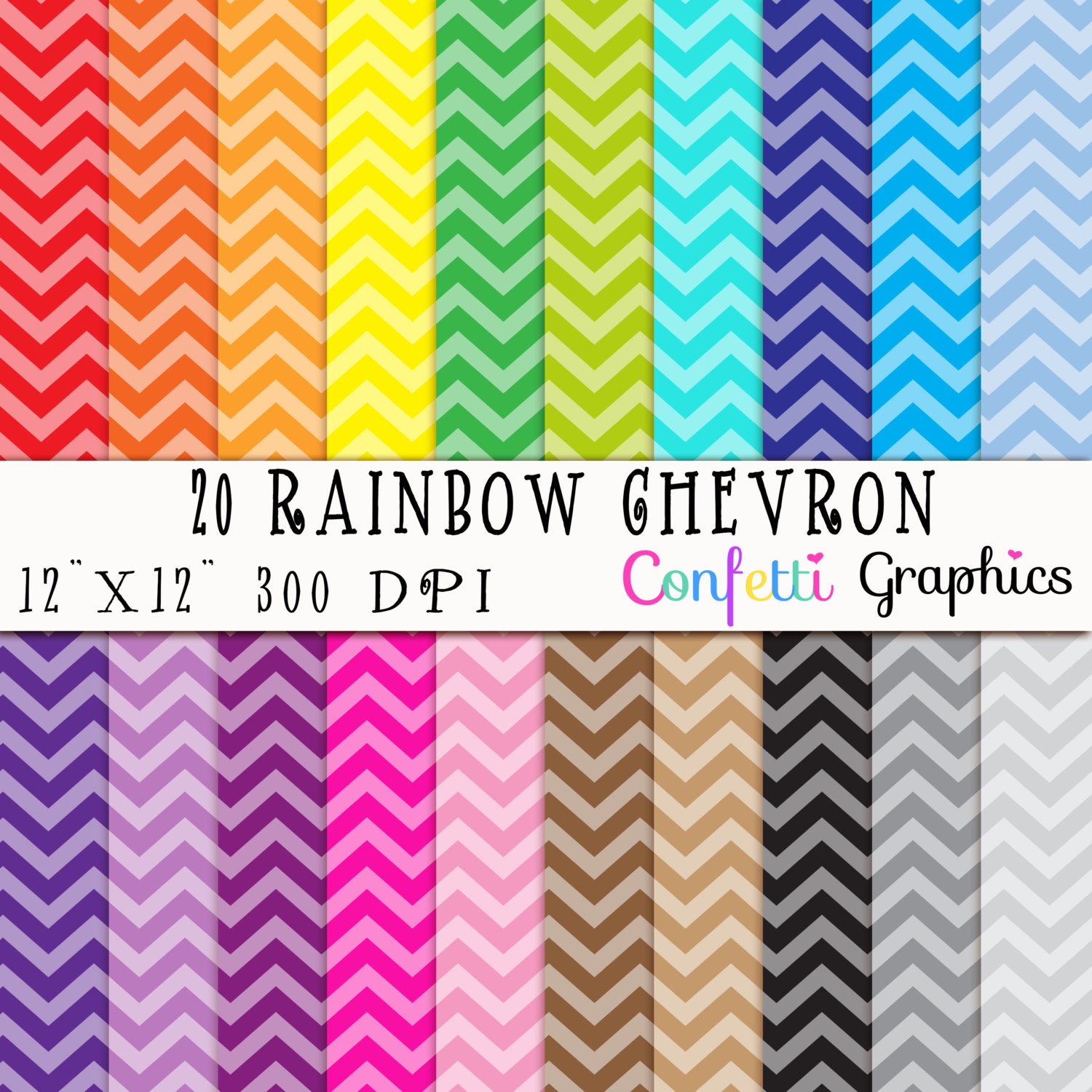 Bright Rainbow Chevron