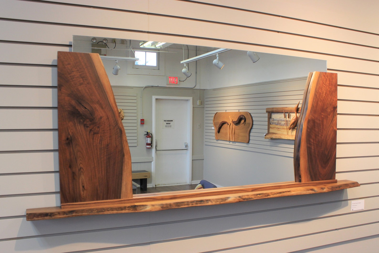 Live Edge Mirror Wall Mirror Walnut Horizontal - Etsy