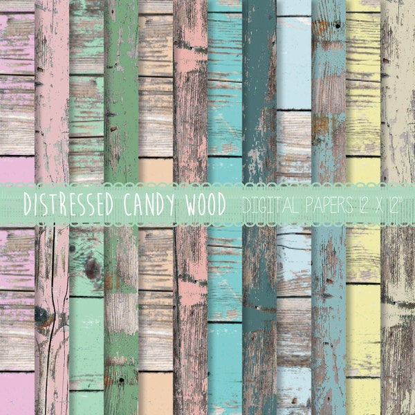 Distressed Wood - Etsy