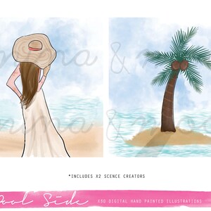 Pool Party Clip Art Summer Clipart Beach Girl Clipart Vacation - Etsy