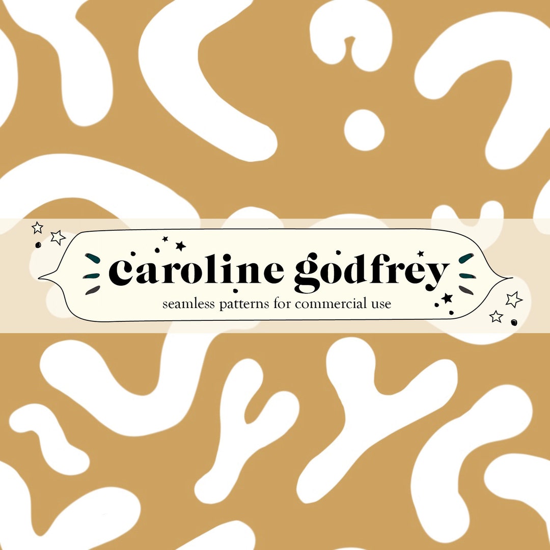 Mustard Yellow Pattern Doodle Paper Geometric Digital Papers Neutral ...