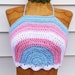 Crochet Trans Pride Rainbow Halter Top / Boho Hippie Festival - Etsy