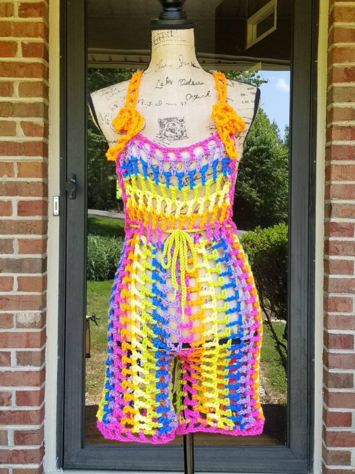 Rainbow Crochet Overalls / Gay Lesbian Bisexual Pride Top / - Etsy