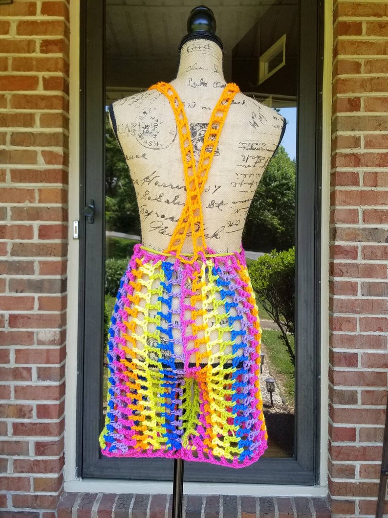 Rainbow Crochet Overalls / Gay Lesbian Bisexual Pride Top / - Etsy
