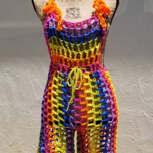Rainbow Crochet Overalls / Gay Lesbian Bisexual Pride Top / LGBTQ ...