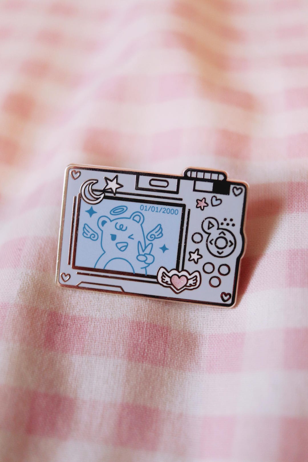 Y2k Digital Camera Enamel Pin Anime Digicam Cybershot Design - Trinkets ...