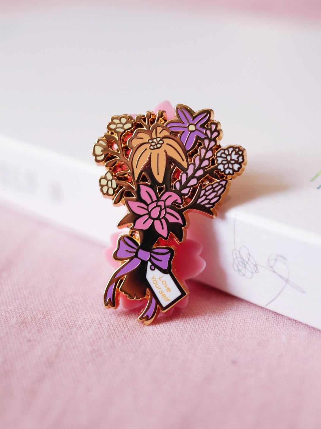 OT7 BTS Birth Flower Bouquet Enamel Pin - Kpop - Etsy