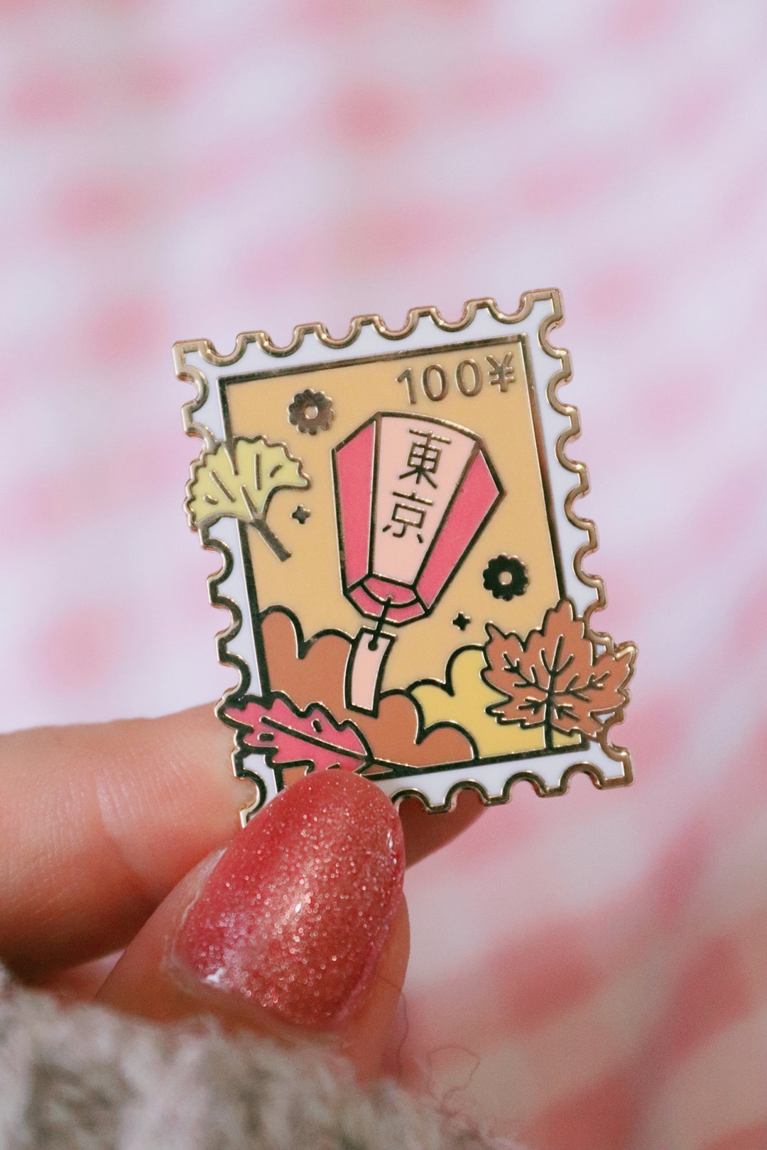 Japanese Enamel Pin Stamp Lanterns Japanese Stamp Collector, Autumn in ...