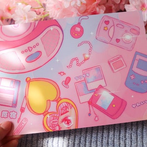 2000s Y2K Japan Bedroom Art Print | Japanese Kawaii 2000s Tech ...