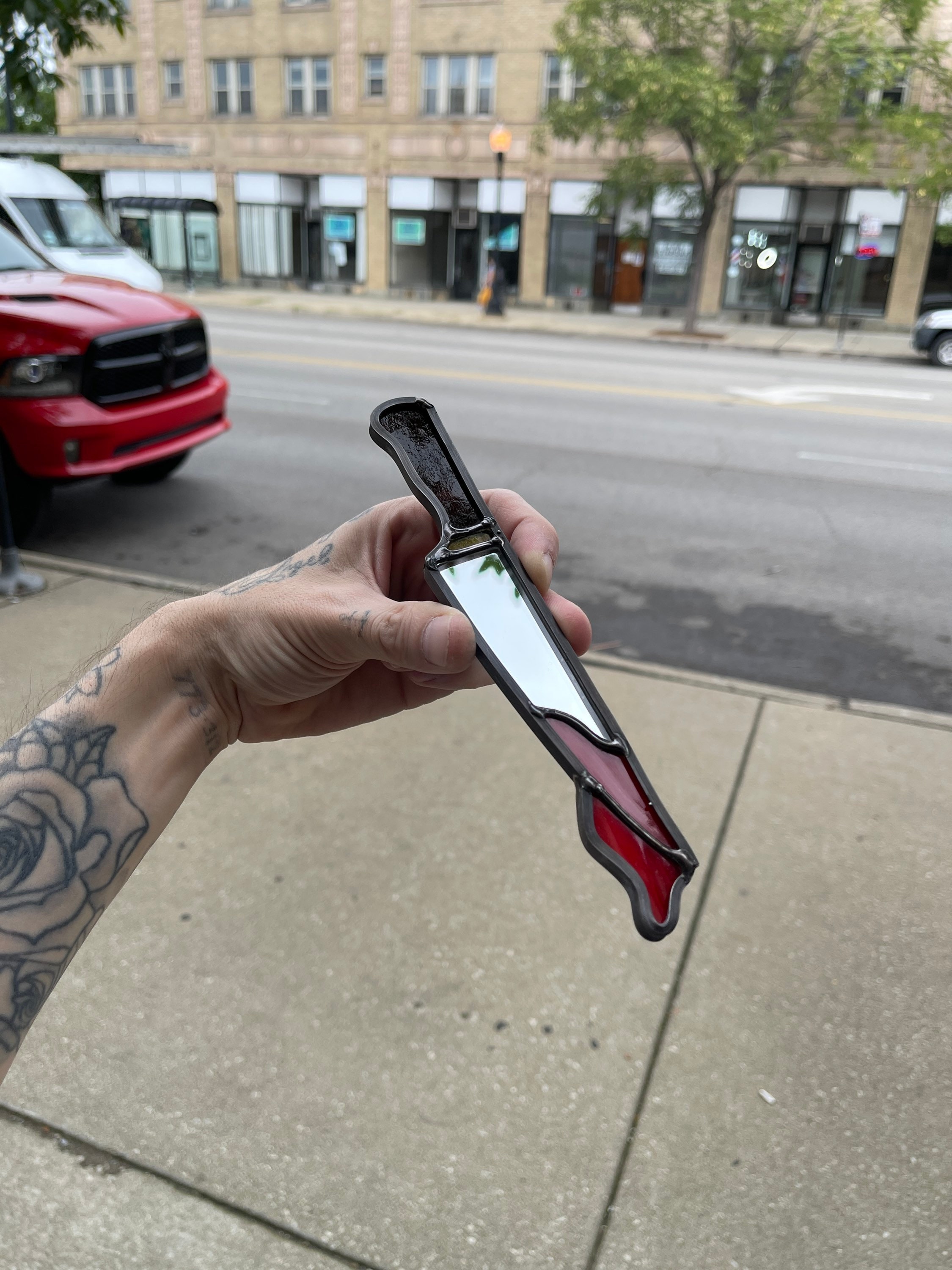 Stained Glass Bloody Knives - Etsy
