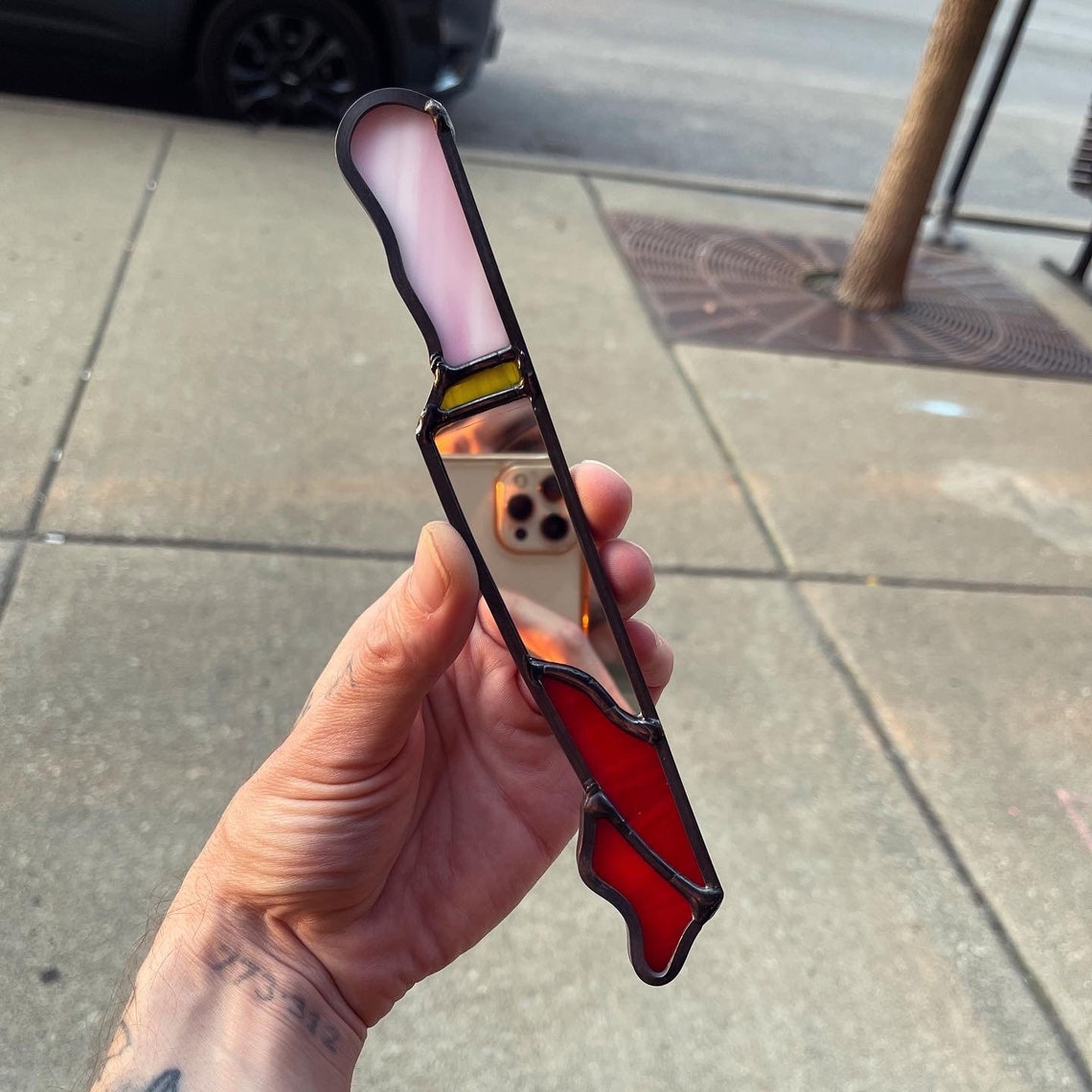 Stained Glass Bloody Knives.. - Etsy