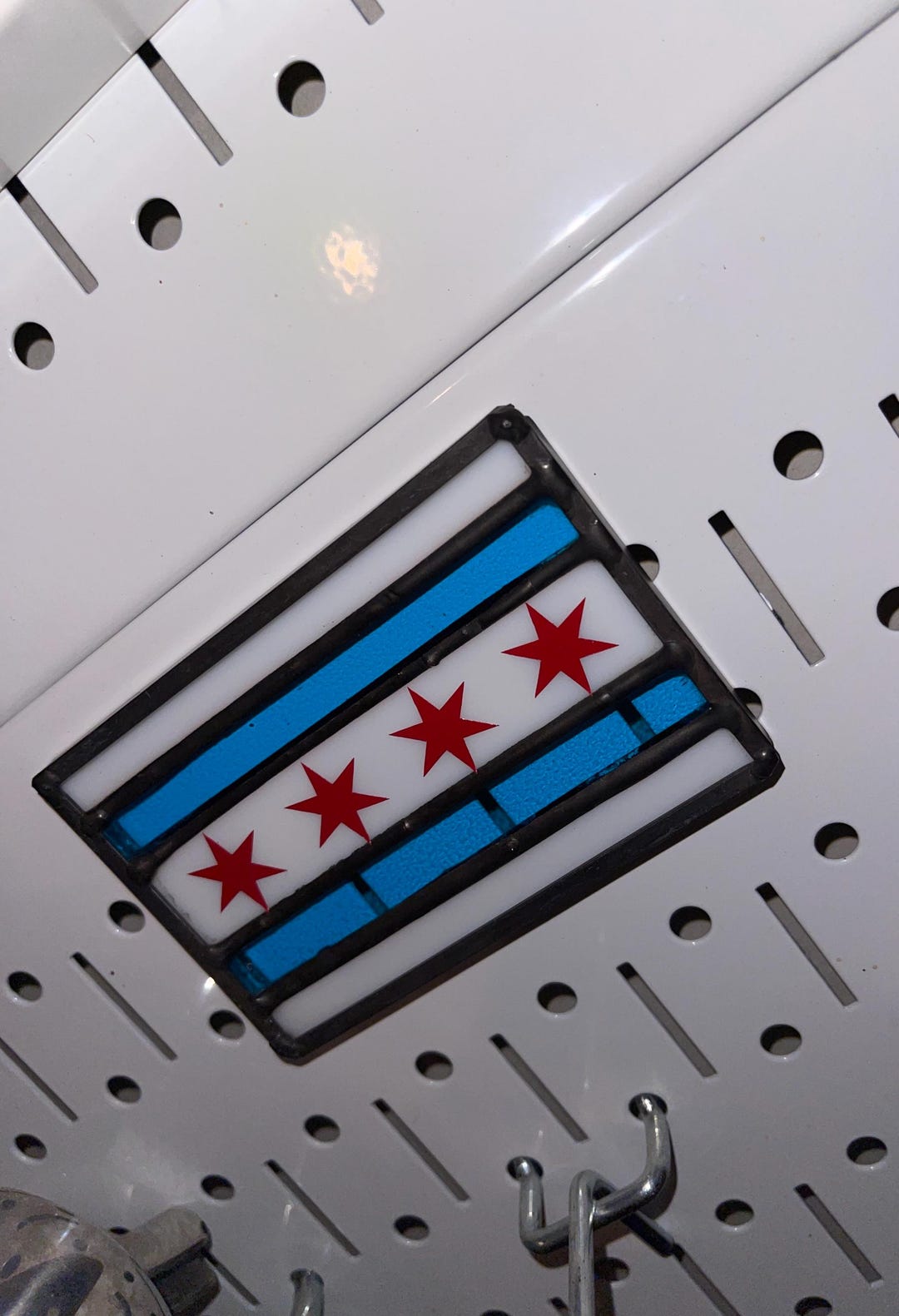 Stained Glass Chicago Flag Mganet - Etsy