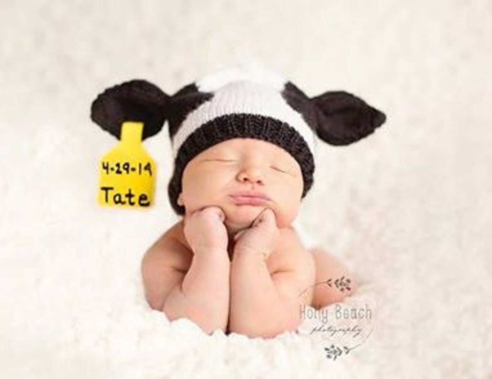 Knit Holstein PDF PATTERN for Baby Hat Downloadable Pattern - Etsy