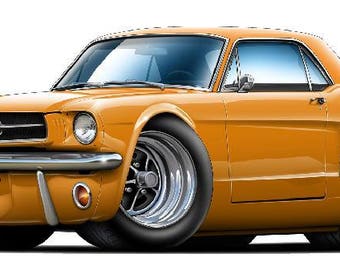 Classic Car Wall Decals 1965 Ford Mustang Fastback Man Cave | Etsy