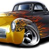 1930s Hotrod Classic Car Vintage Vinyl Decal Wall Graphic Custom Art ...