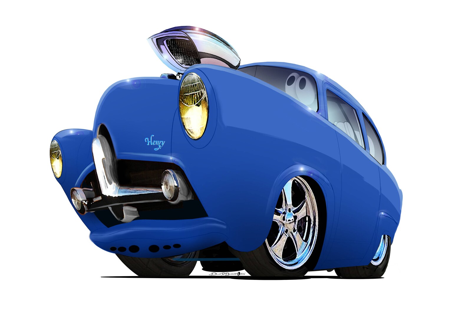 Henry J Hot Rod Wall Decal: Removable Vinyl Man Cave Art (2ft-4ft) - Etsy