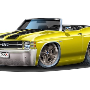 1971 Chevelle SS Car Decal: Classic Automobile Wall Art - Etsy
