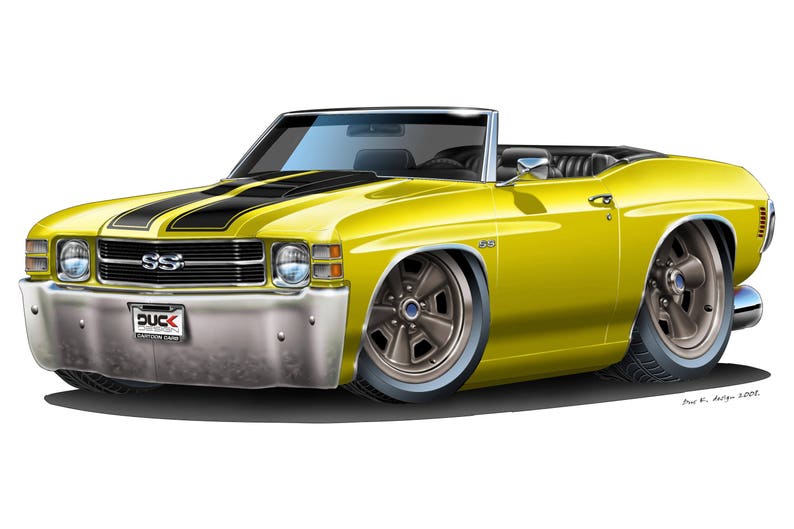 1971 Chevelle SS Car Decal: Classic Automobile Wall Art - Etsy