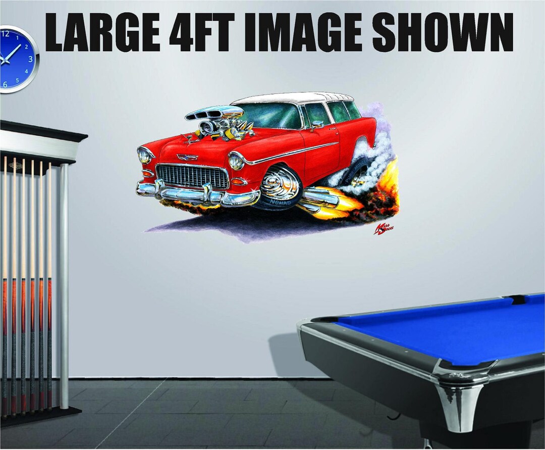 Madd Doggs 56 Chevy Nomad Hot Rod 283 Hotrod Truck Vinyl Decal Wall ...