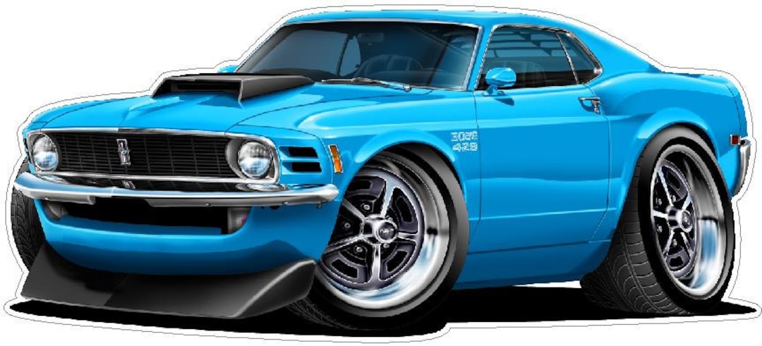 1970 FORD MUSTANG BOSS 429 Vinyl Decal Wall Graphic Officially Licensed ...