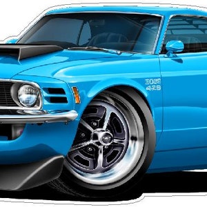 1970 FORD MUSTANG BOSS 429 Vinyl Decal Wall Graphic Officially Licensed ...