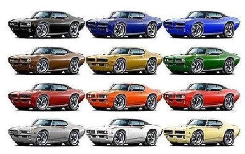 Classic Car 1969 PONTIAC GTO Judge Wall Decal Car Photo - Etsy