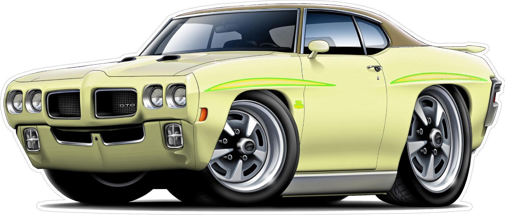 Classic Car 1970 GTO Judge Wall Decal Car Photo Decal Man | Etsy