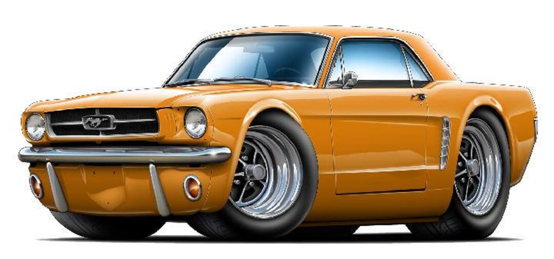 1964 Ford Mustang Wall Decal: Classic Car Garage Decor - Etsy