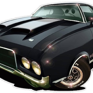 1971 Olds 442 Classic Car Wall Decal: Vintage Hot Rod Sticker - Etsy
