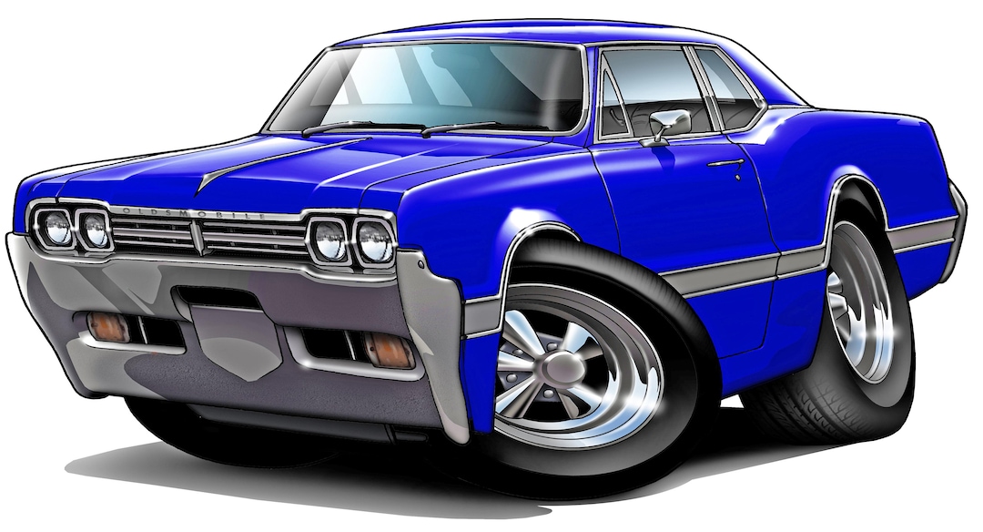 1966 Oldsmobile Cutlass Car Wall Decal: Classic Hot Rod Decor - Etsy